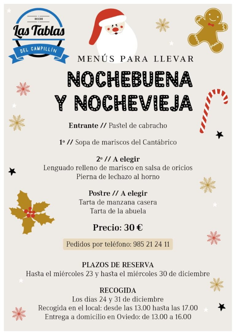 Menús para llevar el 24 y el 31 de diciembre, ¡cocinamos por tí!